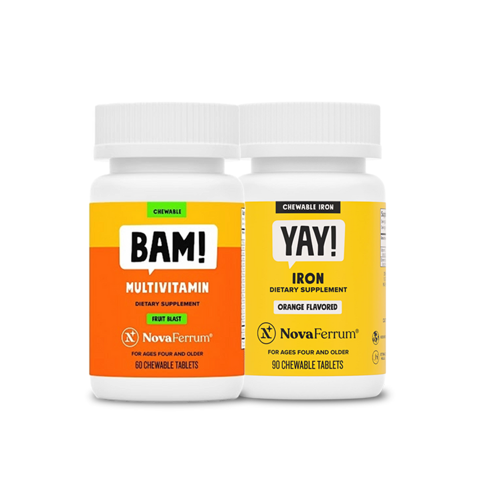 NovaFerrum YAY & BAM Bundles | Iron & Multivitamin for Kids